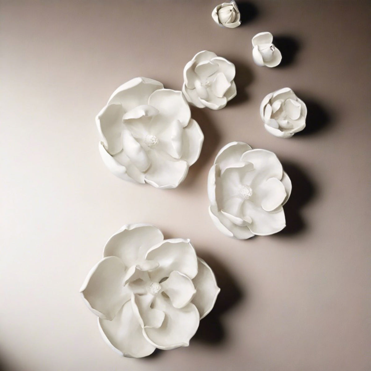 White Magnolia Ceramic Wall Art Best Wall Sculpture – Maap Studio
